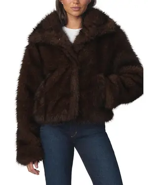 Joe's Jeans The Cozy Faux Fur Coat - Espresso