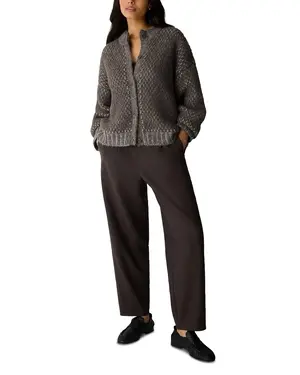 Eileen Fisher Crewneck Cardigan Sweater