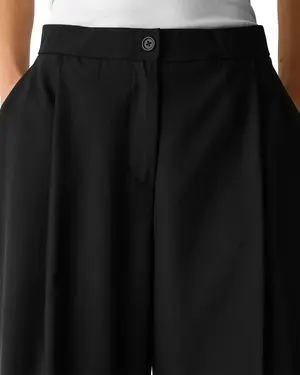Eileen Fisher Wool Pleated Cropped Pants
