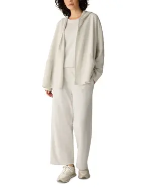 Eileen Fisher Felted Wool Hooded Cardigan Sweater