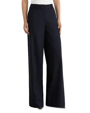 REISS Petite Solene Wool Blend Wide Leg Pants