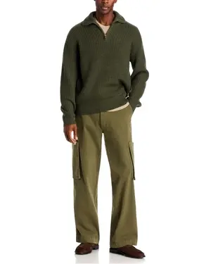 A.p.c. Rib Knit Quarter Zip Sweater