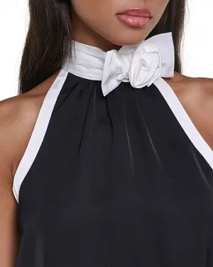 Karl Lagerfeld Paris Rose Sleeveless Halter Top