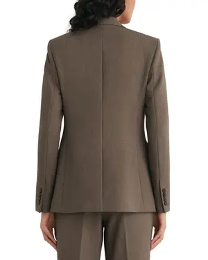 REISS Petite Gabi Puppytooth Check One Button Blazer