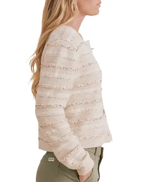 Splendid Lexa Cotton Blend Sequin Cardigan