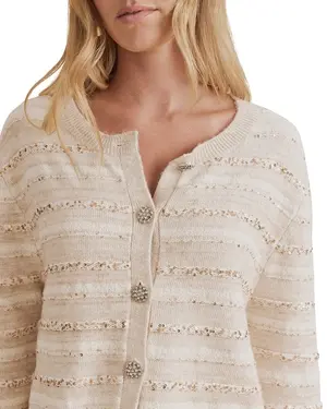 Splendid Lexa Cotton Blend Sequin Cardigan