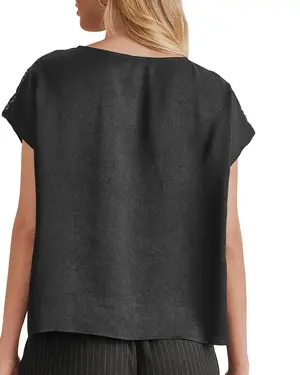 Splendid Adalyn Lace Trim Top
