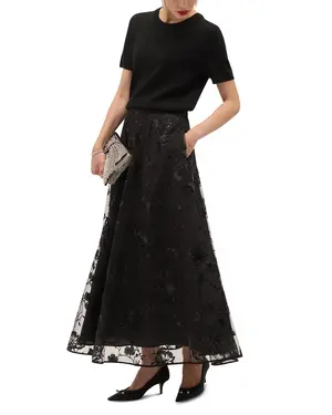 HOBBS LONDON Addlington Sequin Embellished Skirt