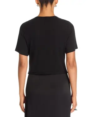 Simone Rocha Bow Tail Crewneck Tee - Black