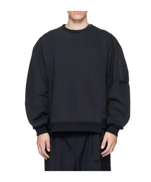 RE;CODE Ma-1 Crewneck Sweatshirt - Black