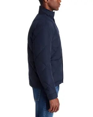 Moncler Surlake Diamond-quilted Short Down Jacket - Navy