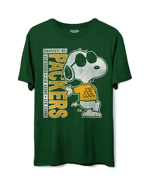 Junk Food Clothing Nfl Green Bay Packers Joe Cool Vertical Tee - Hunter