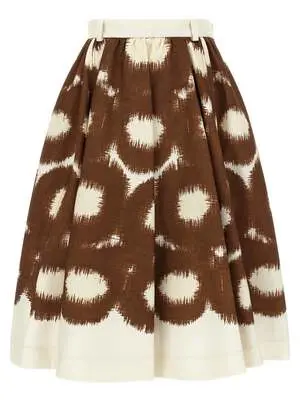 Prada Canvas Skirt - Brown