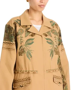 Johnny Was Oozie Cotton Embroidered Utility Jacket
