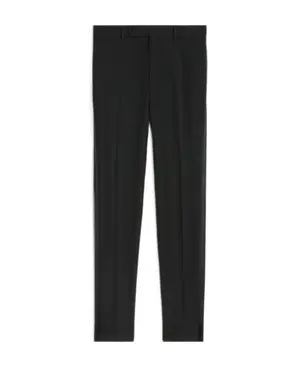 Celine Pantalon Classique Tux In Grain De Poudre Wool