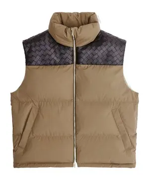 Bottega Veneta Frosted Poplin Puffer Gilet