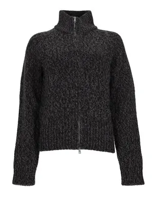 Our Legacy Cardigan In Lana Con Zip - Grey