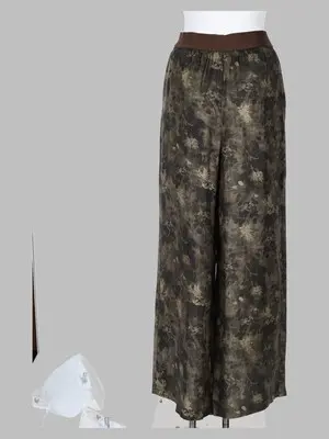 UMA WANG Pantalone Ampio In Viscosa E Cupro