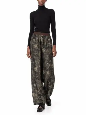 UMA WANG Pantalone Ampio In Viscosa E Cupro