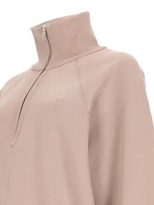 AMI Paris Felpa Con Logo Ricamato