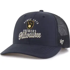 '47 Milwaukee Brewers Pitstop Trucker Adjustable Hat - Navy