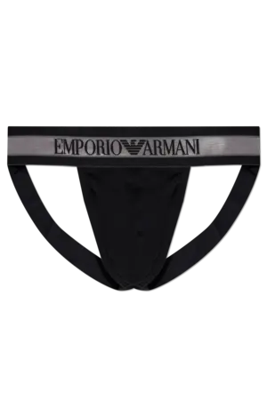 Emporio Armani Logo Jockstraps - Black