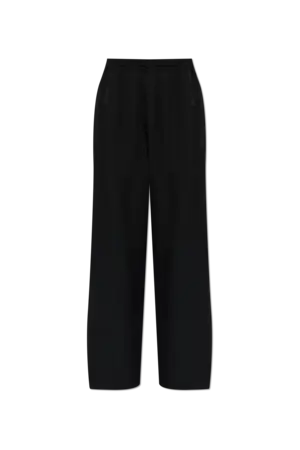 Balenciaga Wide-leg Wool Trousers - Black