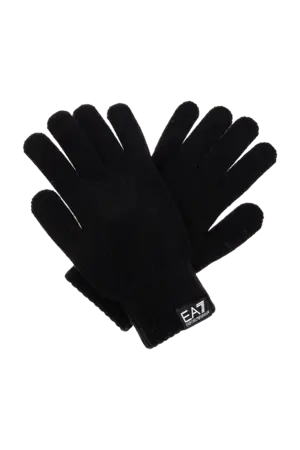 EA7 Logo-patch Gloves - Black