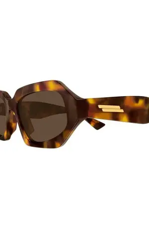 Bottega Veneta Gender Inclusive Bv1502s 54mm Polarized Gradient Rectangular Sunglasses