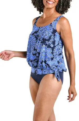MAXINE OF HOLLYWOOD Beyond The Atlantic Blouson Tankini Top