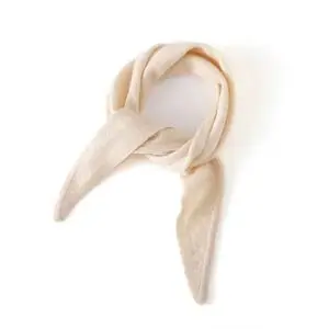 MY LITTLE NATURE Neutrals Wool & Cloud Triangle Cashmere Skinny Scarf - Beige
