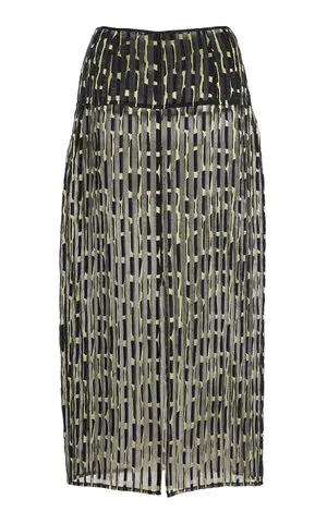Ulla Johnson Merrill Cotton-blend Pencil Midi Skirt - Black