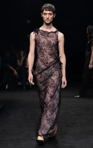 WIEDERHOEFT Sleeveless Chantilly Lace Maxi Dress