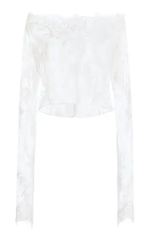 WIEDERHOEFT Embroidered Vienna Lace Top