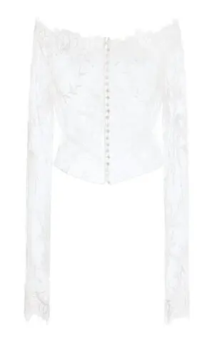 WIEDERHOEFT Embroidered Vienna Lace Top