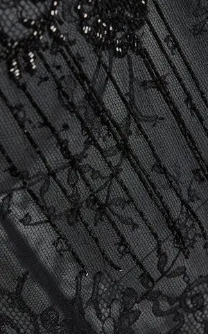 WIEDERHOEFT Embroidered Chantilly Lace Maxi Skirt