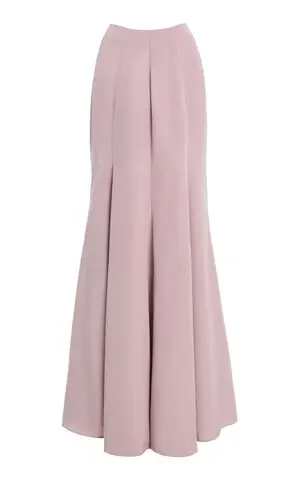 WIEDERHOEFT Flared Bengaline Maxi Skirt