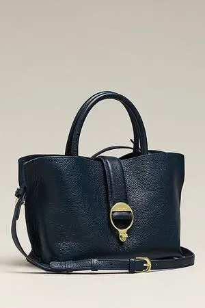 Barbour Alder Mi Leather Tote Bag - Navy