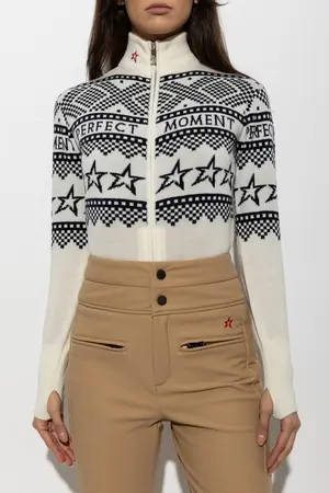 Perfect Moment Long-sleeve Wool Bodysuit - Cream