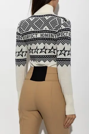 Perfect Moment Long-sleeve Wool Bodysuit - Cream