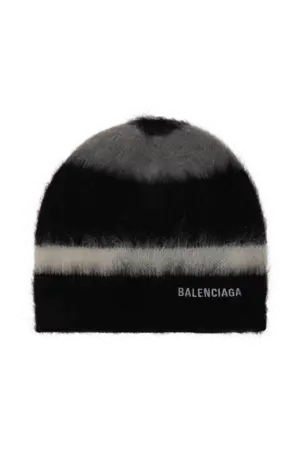 Balenciaga Embroidered-logo Beanie - Black