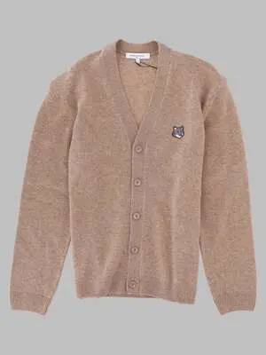 Maison Kitsuné 100% Merino Wool Monoset Sweater - Beige