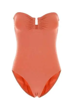 ERES Eres Cassiopee Peach Stretch Nylon Swimsuit Orange