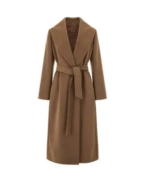 Max Mara Long Wrap Coat - Cuoio