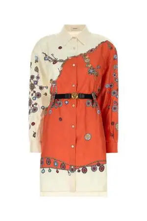 Versace Twill Shirt Mini Dress