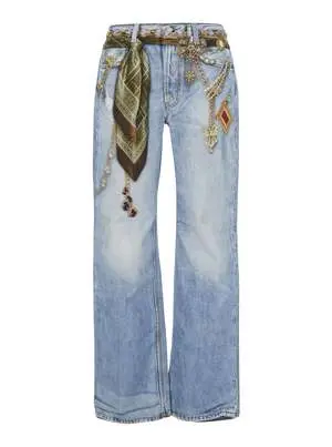 Acne Studios Five-pocket Regular-fit Straight-leg Jeans With Bleached Effect