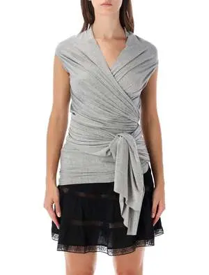 Gimaguas Draped Wrap Top - Grigio