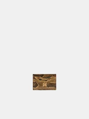 Amiri Python Mini Card Holder - Brown