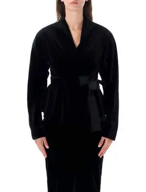 Alberta Ferretti Velvet Wrap Jacket