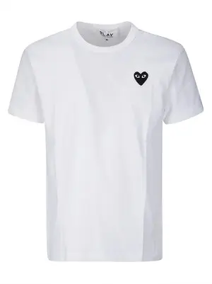 Play Comme Des Garcon Mini Logo Emblem T-shirt - White